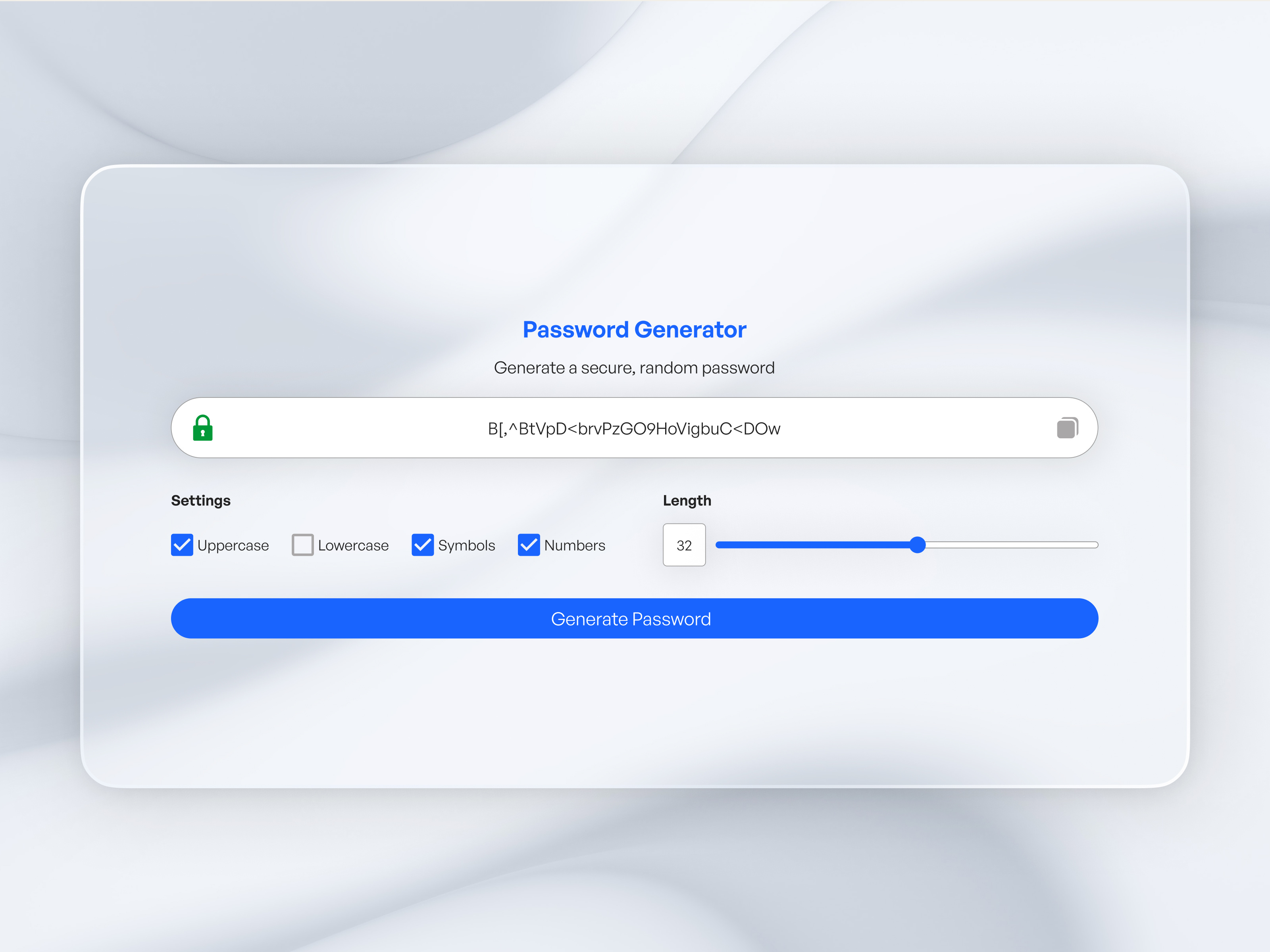 Generate Random Password Ui Ux Design By Takaz Cao On Dribbble